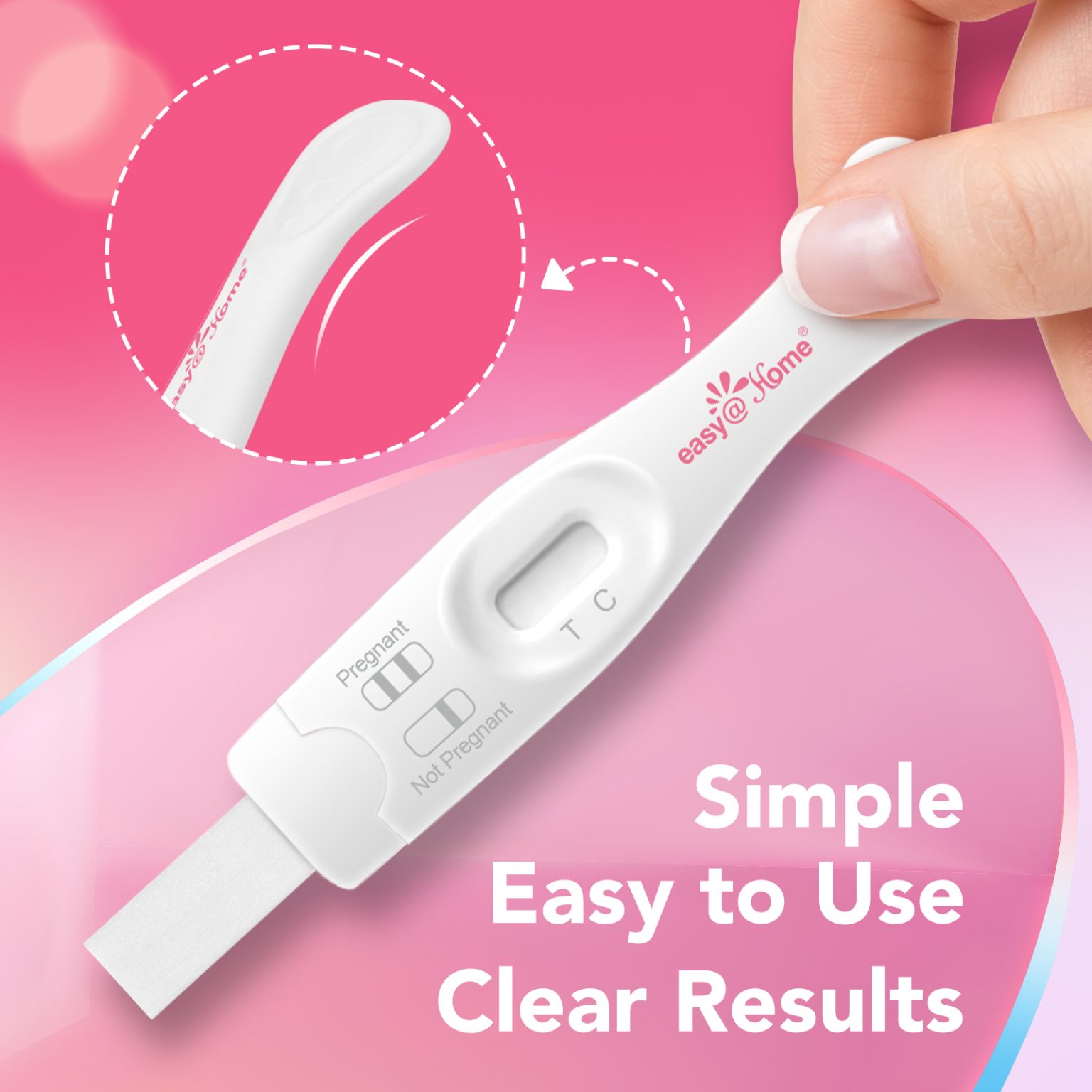 Easy@Home Pregnancy Test Strips with Urine Cups