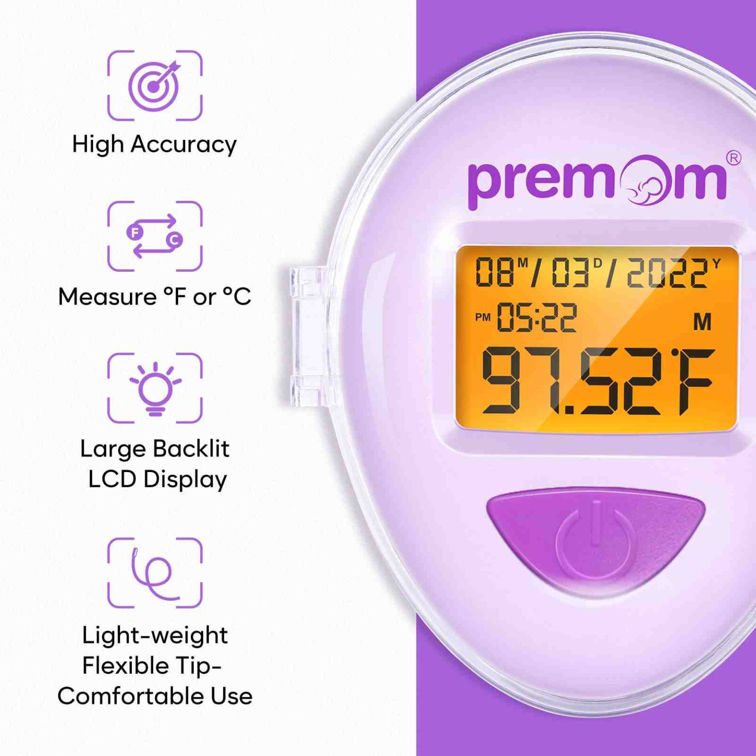 Premom Basal Body Thermometer for Ovulation Tracking