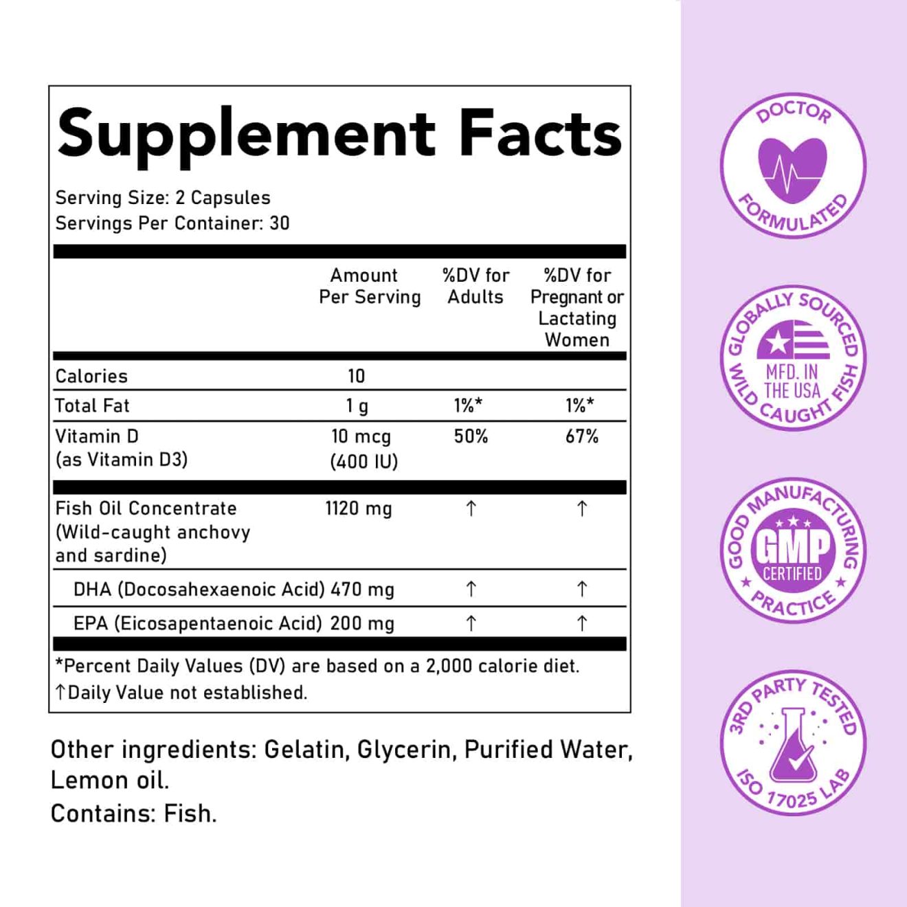 Premom Prenatal DHA: Omega-3 Fish Oil and Vit D